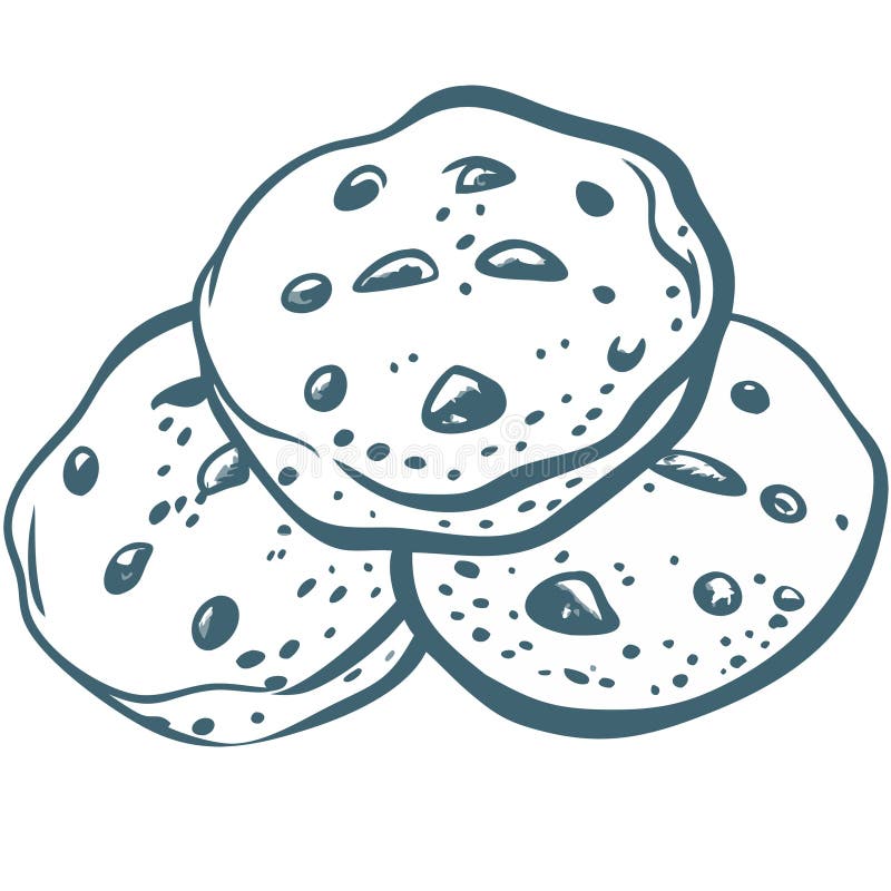 Chocolate Chip Cookie Outline