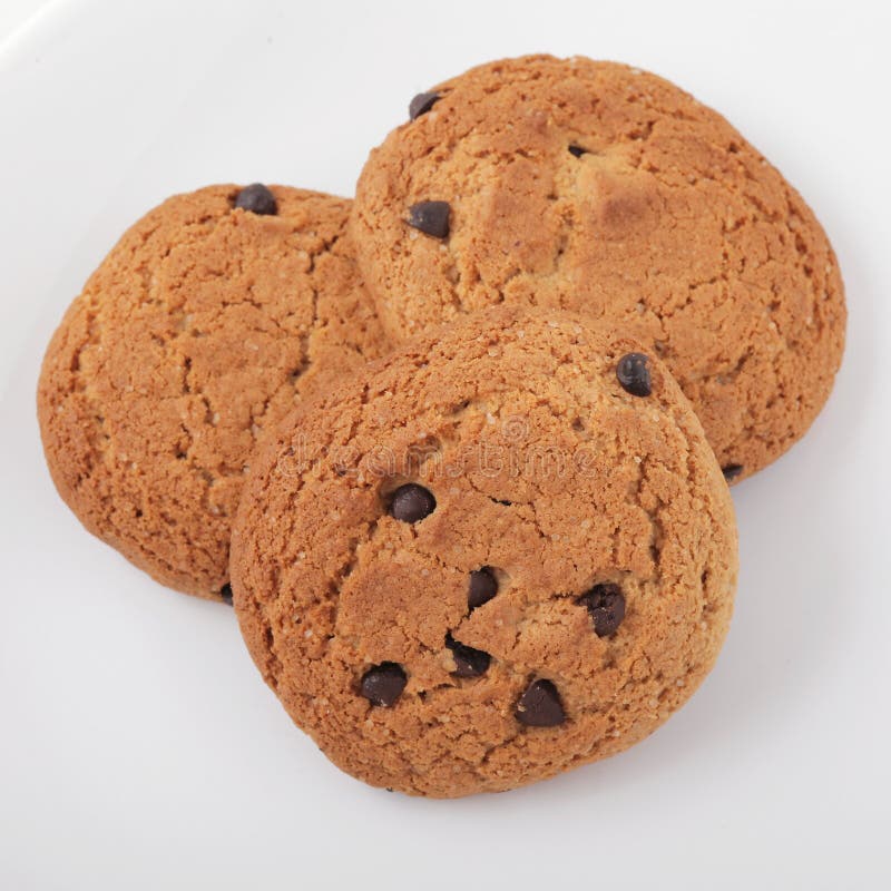 Chocolate Chip Cookies Background Texture Stock Image - Image of ...