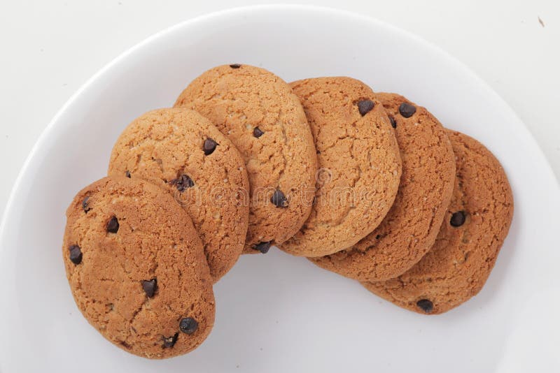 Chocolate Chip Cookies Background Texture Stock Photo - Image of ...