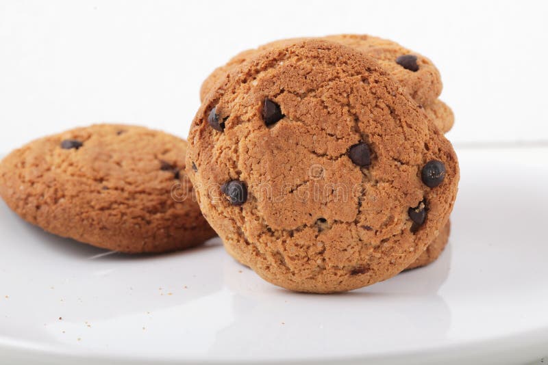 Chocolate Chip Cookies Background Texture Stock Image - Image of ...