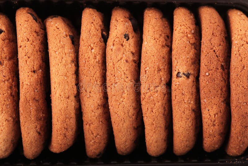 Chocolate Chip Cookies Background Texture Stock Photo - Image of ...