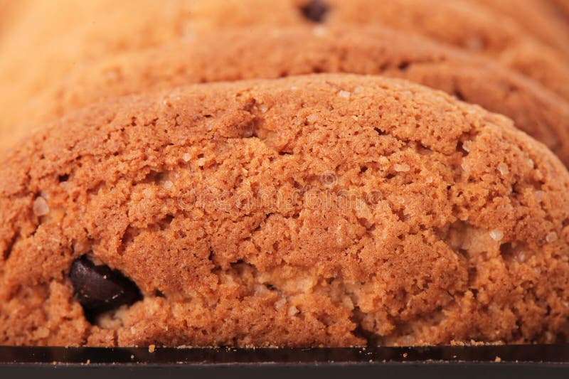Chocolate Chip Cookies Background Texture Stock Photo - Image of ...