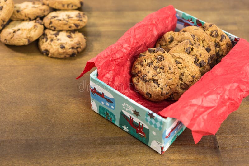 Chocolate chip cookies stock photo. Image of indulgence - 62589316
