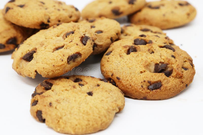 Cookies Placed Together on a White Background Stock Image - Image of ...