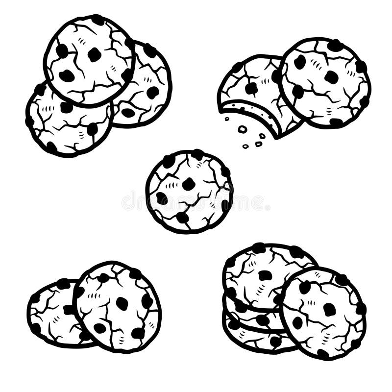Chocolate Chip Cookies Set. Collection Icon Chocolate Chip Cookies ... Chocolate Chip Cookies Set. Collection Icon Chocolate Chip Cookies ...