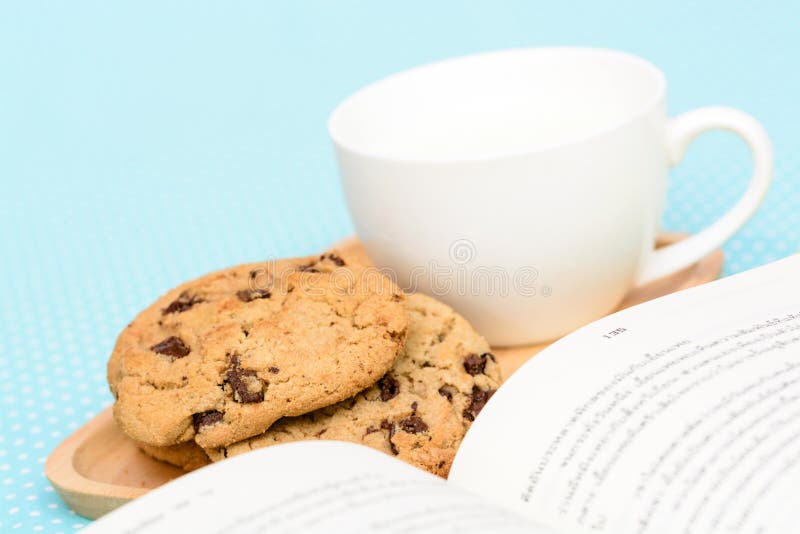 Chocolate Chip Cookies Tea Time Stock Image - Image of food, chip: 47381419