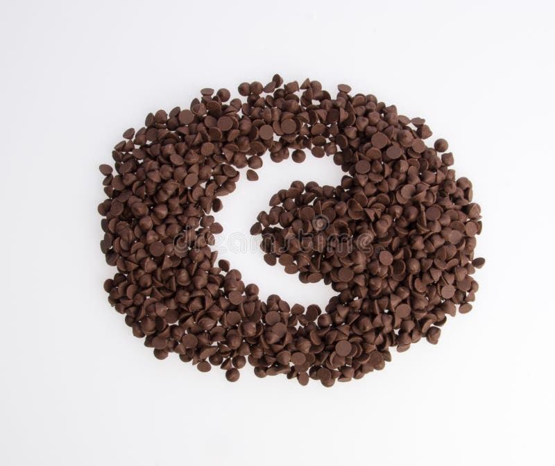 Chocolate Chip Morsels Spread with Concept C. Stock Image - Image of ...