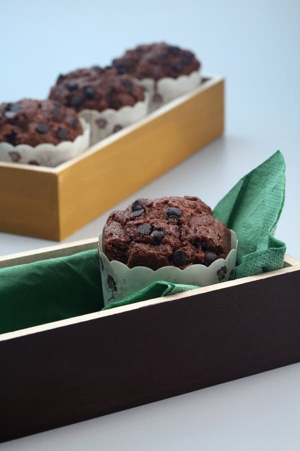 Chocolate Chip Muffins in Gift Boxes. Conceptual Image Stock Photo ...