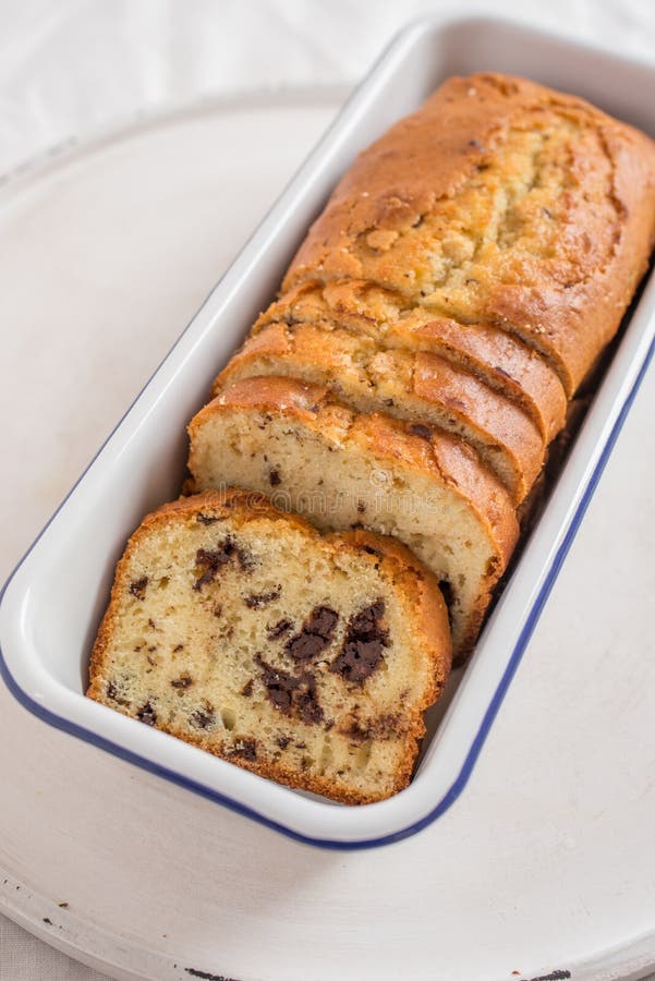 Chocolate chip sponge cake stock image. Image of brownie - 115710051