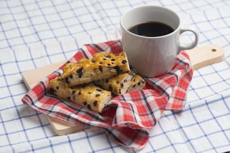 Chocolate chip stick bread stock photo. Image of meal - 80417384