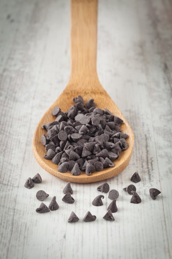 Chocolate chips stock image. Image of chocolate, scattered - 27505767