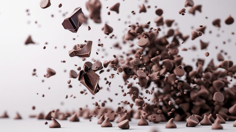 Chocolate Chips is Flying through the Air and Breaking into Pieces ...