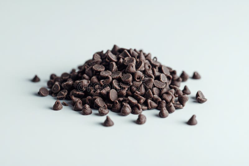 Chocolate Chips Pile stock photo. Image of confectionery - 385099852