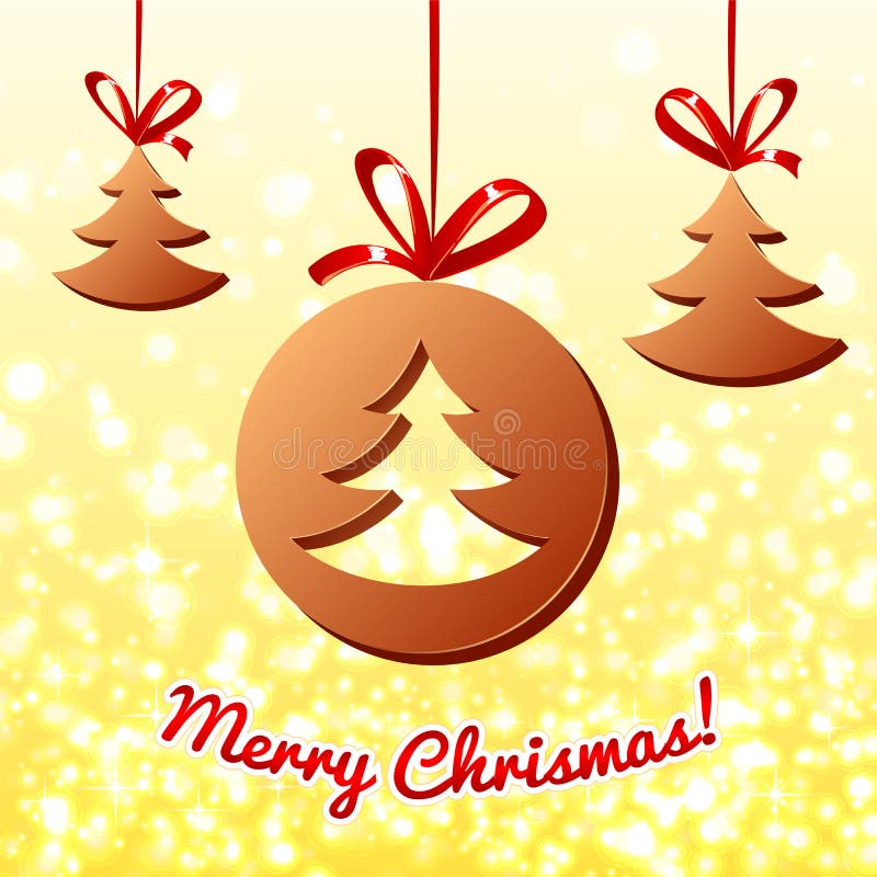 Chocolate Christmas Ball with Tree Inside Stock Vector - Illustration ...