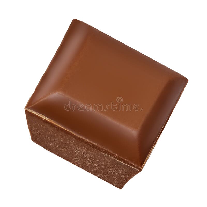 Chocolate Chunk Isolated. Cube of Milk Chocolate BarÂ pieces Stock ...
