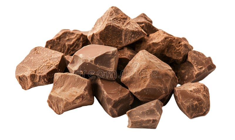 Chocolate Chunks Pile, Rich Brown Color, Textured Surface, Irregular ...