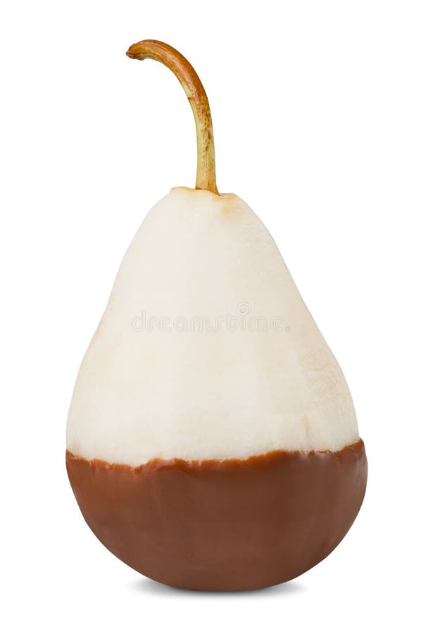 Chocolate coated pear stock photo. Image of chocolate - 21434216