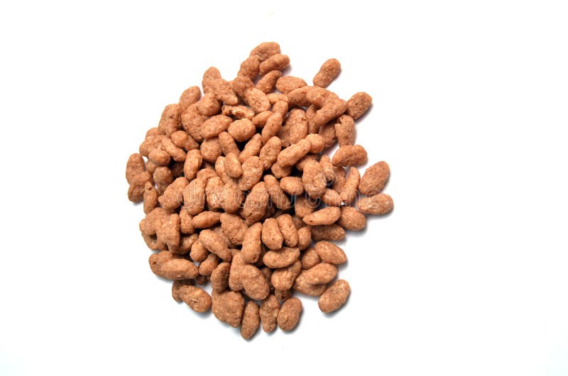 Chocolate Coated Puffed Rice Cereal Stock Image - Image of coated, dark ...