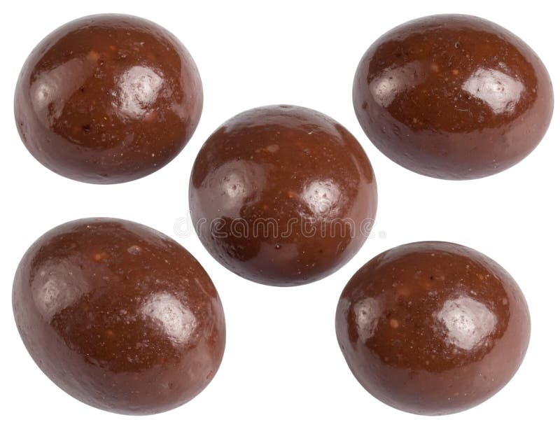 Chocolate Coated Raisins Forming a Perfect Composition on Transparent ...