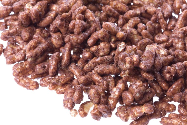 Chocolate Coated Rice Cereal Stock Photo - Image of close, protein: 6971332