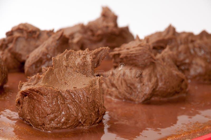 Chocolate Coating for the Cake Stock Image - Image of candied ...