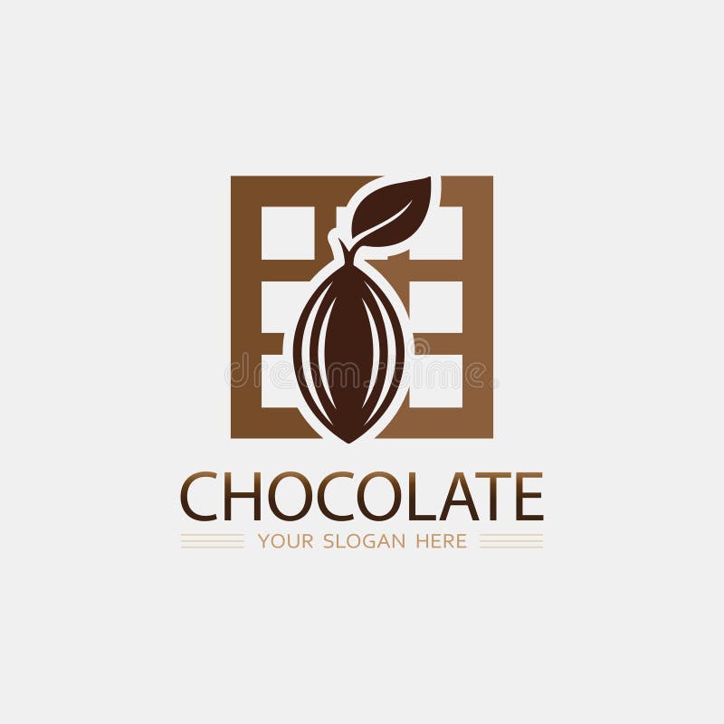 Chocolate and Cocoa Logo Icon Vector Design Illustration Stock ...