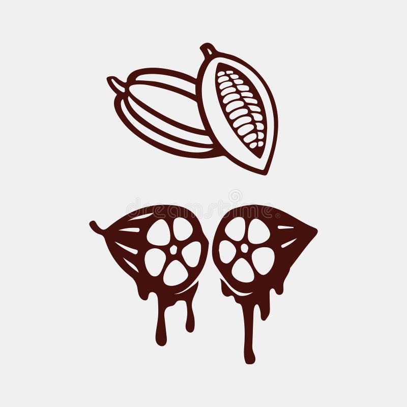 Chocolate and Cocoa Logo Icon Vector Design Illustration Stock ...