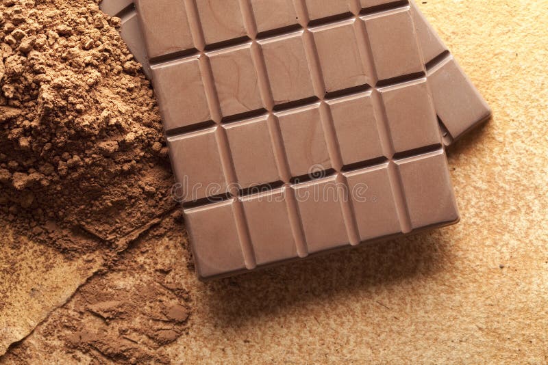 Chocolate and Cocoa on Paper Sheet Stock Image - Image of handmade ...
