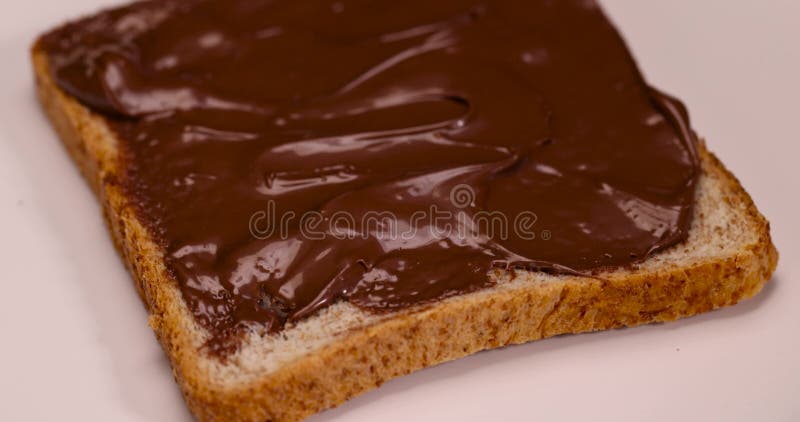 Chocolate Cocoa Paste for Breakfast, Close Up Stock Video - Video of ...