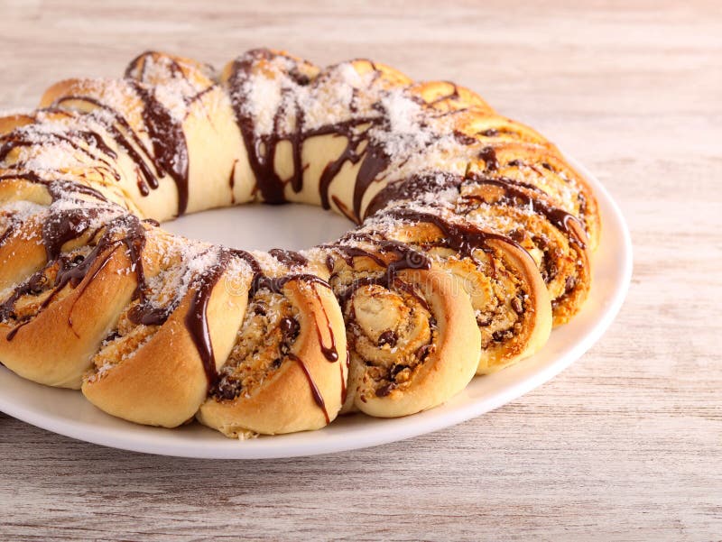 Chocolate and coconut buns stock photo. Image of dessert - 299144184
