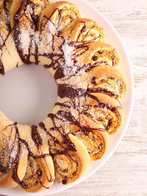 Chocolate and coconut buns stock image. Image of homemade - 299144199
