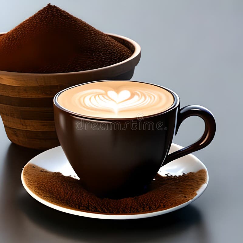 Chocolate coffee stock illustration. Illustration of latte - 272426022