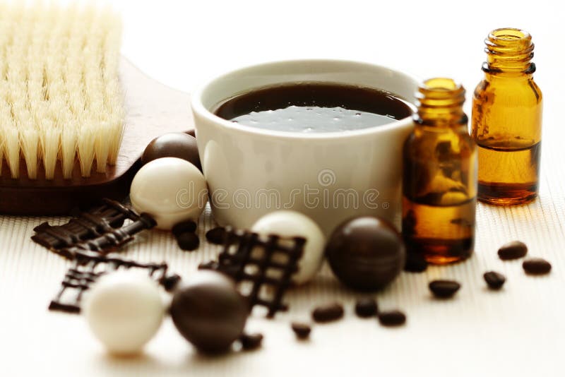 Chocolate and coffee bath stock photo. Image of health - 7493214