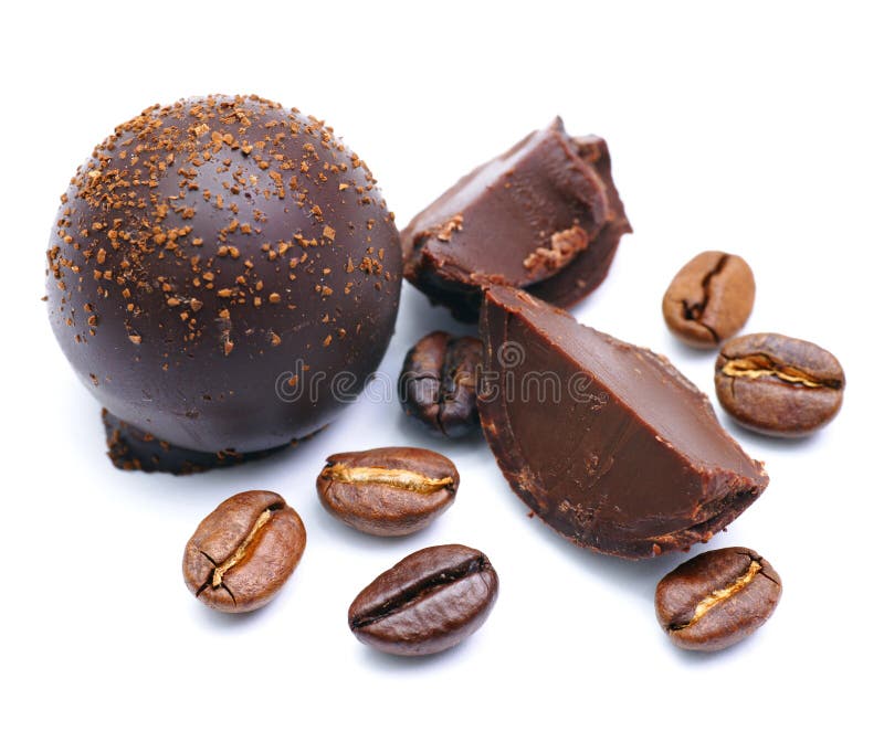 Chocolate, coffee beans stock photo. Image of beans, praline - 25546082