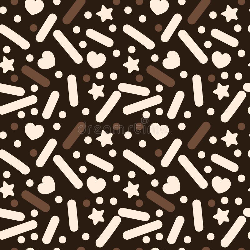 Chocolate Coffee Cake Topping Pattern Stock Illustration - Illustration ...