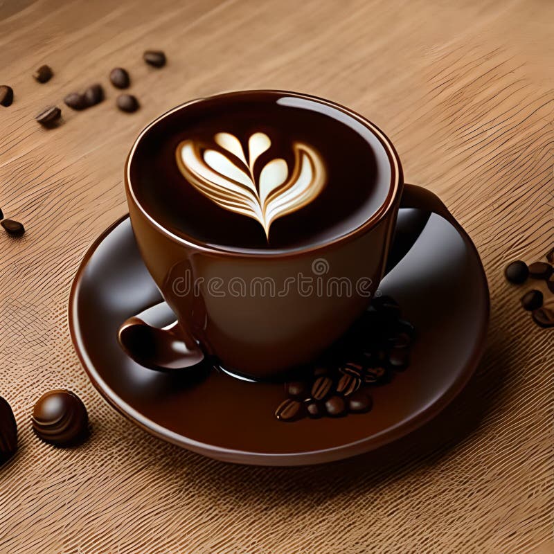 Chocolate coffee stock illustration. Illustration of ceramic - 272426126