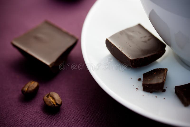 Chocolate with coffee cup stock image. Image of food - 22151243