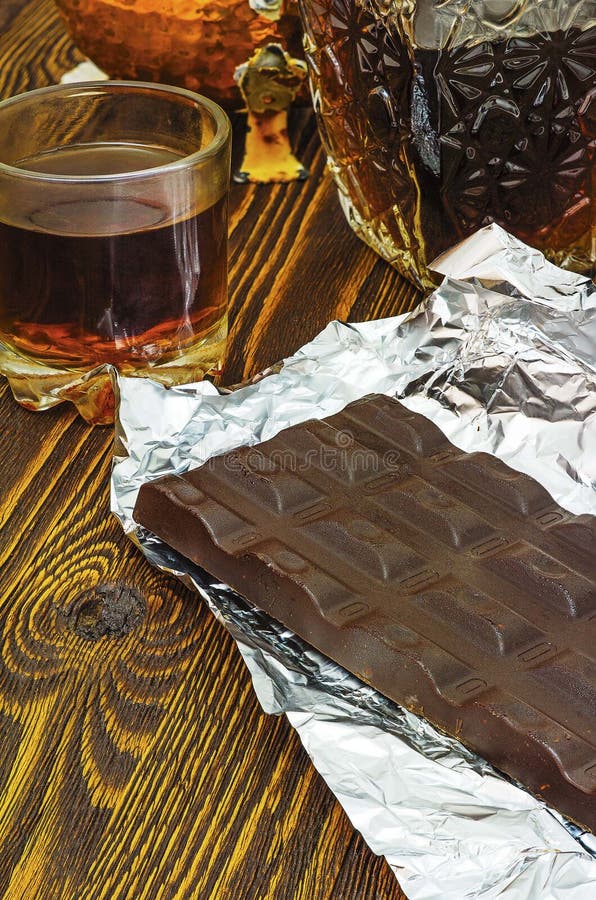 Chocolate and cognac stock image. Image of colored, chocolate - 56501291