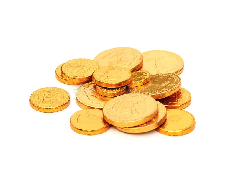 Chocolate Coins stock photo. Image of decorative, bright - 18322738
