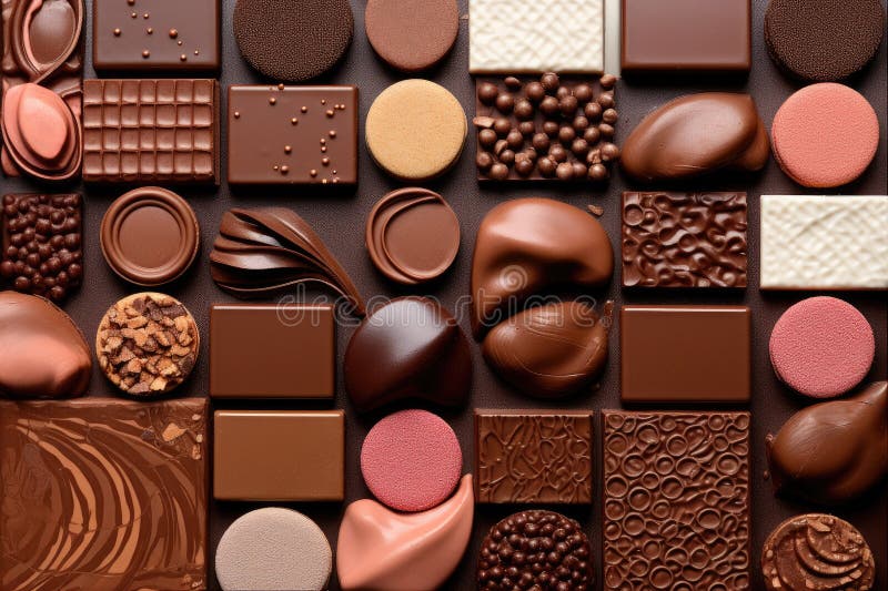 Chocolate Collage Using Chocolate Textures and Sweets Stock ...