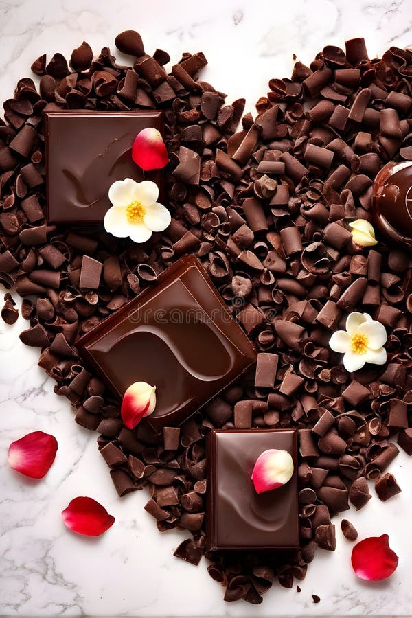 Chocolate Composition in the Form of a Heart Made of Sweets, Pieces of ...