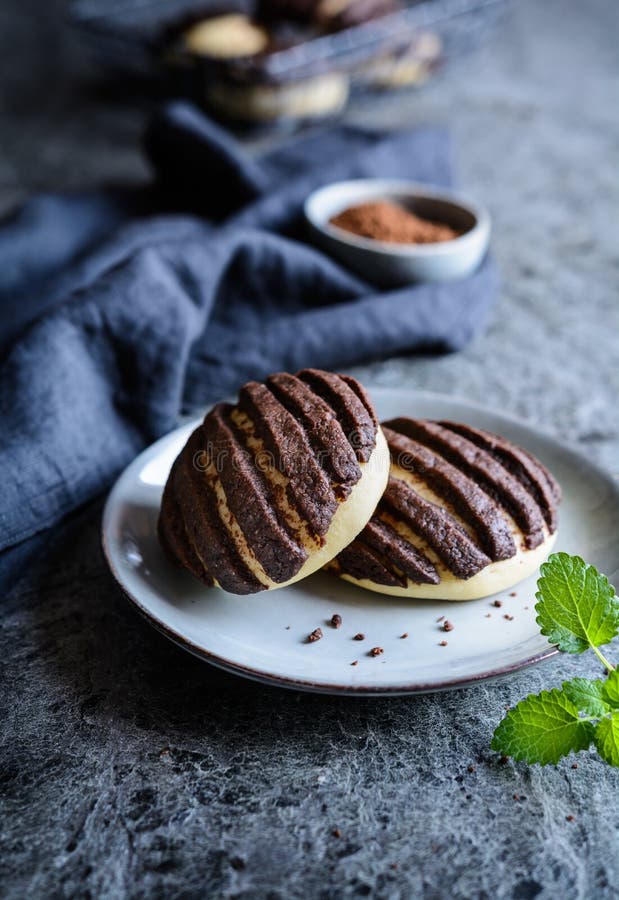 Chocolate Conchas - Panes Mexicanos Dulces Imagen de archivo - Imagen ...