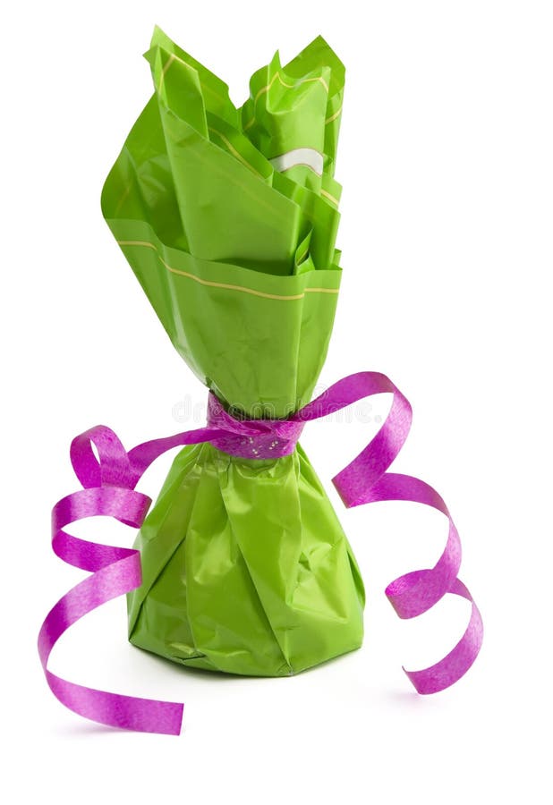 Chocolate Cone Candy Wrapped in Green Stock Image - Image of decoration ...
