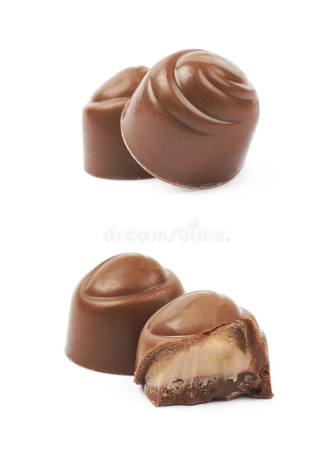 Chocolate Confection Candy Isolated Stock Photo - Image of macro, chew ...