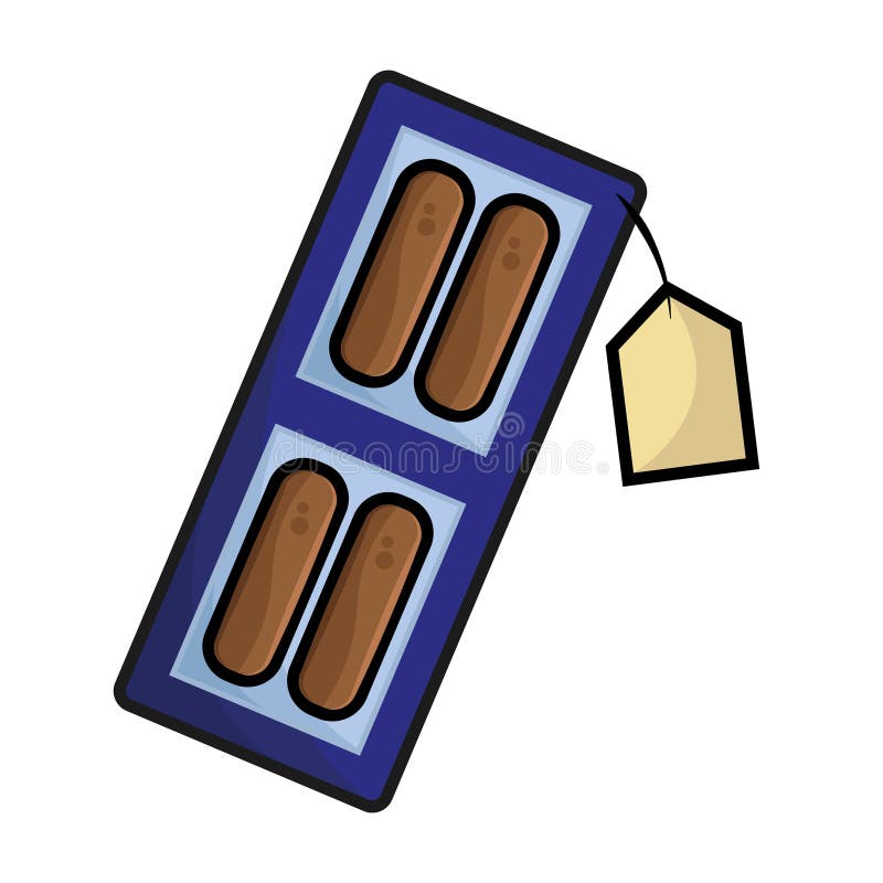 Chocolate Cookie Box Pack. Vector Stock Vector - Illustration of ...