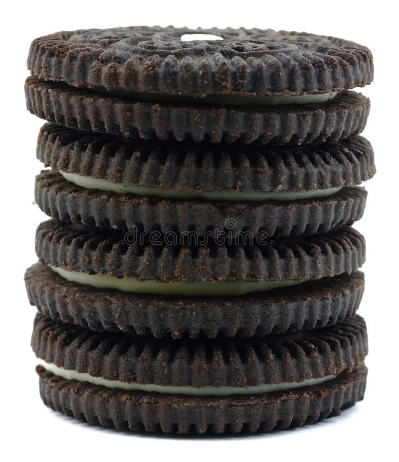 Chocolate cookie stack stock image. Image of great, flavored - 10692929