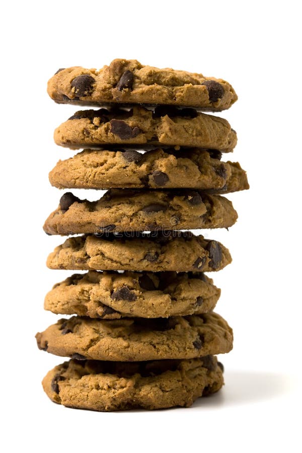 Chocolate cookie tower stock image. Image of brown, food - 11761305