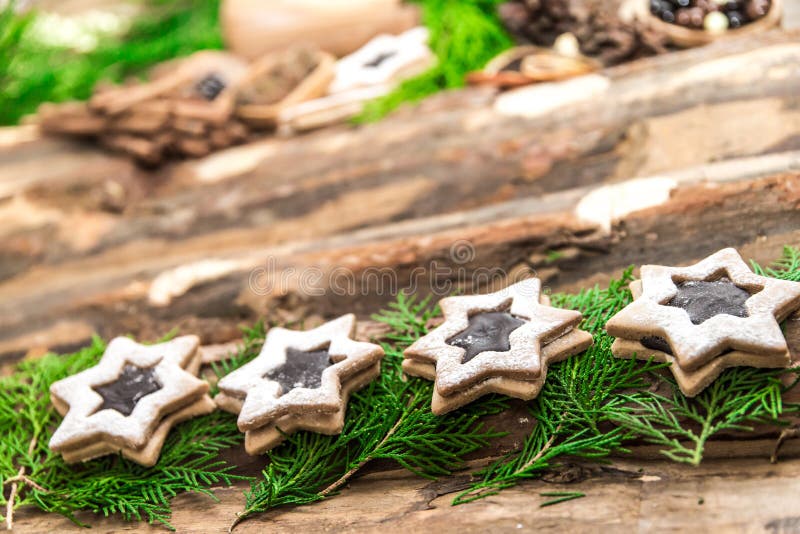 Chocolate and Cookies Christmas Stock Image - Image of pastry, cake ...