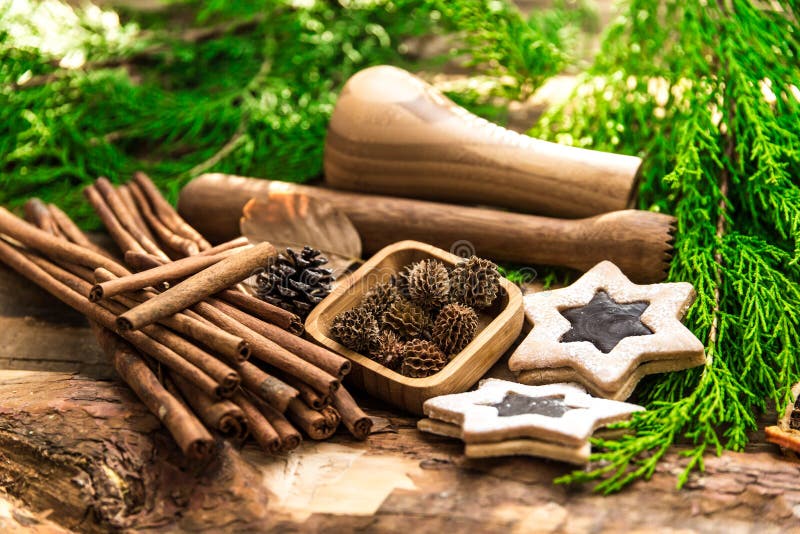 Chocolate and Cookies Christmas Stock Image - Image of icing, christmas ...