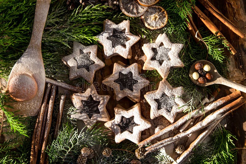 Chocolate and Cookies Christmas Stock Photo - Image of pastry, hearts ...